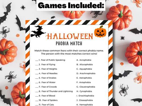 Halloween Games Bundle | Halloween Games | Halloween Activities | Printable