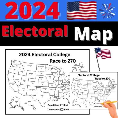2024 Electoral College Map Activity Resource by DadsDesigns | TPT