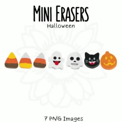 Halloween Mini Erasers | Mockup Movable Supplies for TPT Sellers