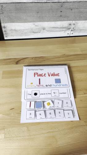 Place Value Flip Book Interactive Math Workbook Activity Special Ed Autism