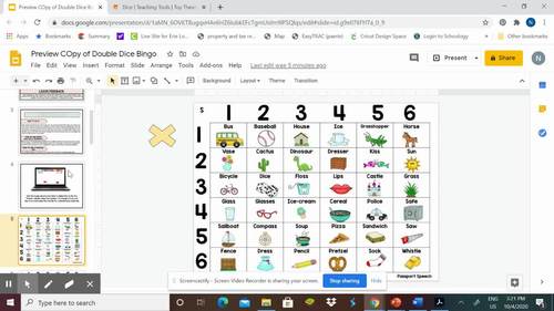 Double Dice Articulation Bingo NO Prep Low Ink & Google Slides | TPT