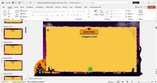 Halloween Editable Powerpoint Game Show Template by ABCD Teacher Tour