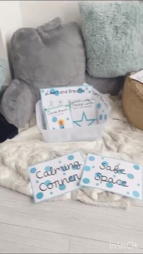 Calming Corner Set with Calm Down Printables and Social Skills Stories