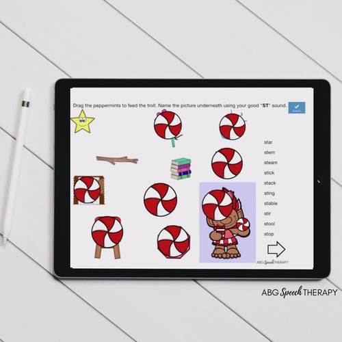 S Blends Winter Holiday Boom Cards™ for Speech Therapy by ABG Speech ...