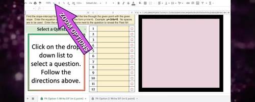 PIXEL ART (TC): Writing Slope-Intercept Form (From m & a point) | TpT