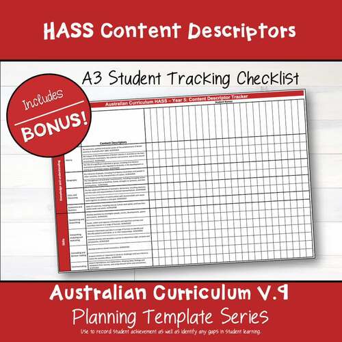 V9 Australian Curriculum HASS Content Descriptor Overviews - Year 5