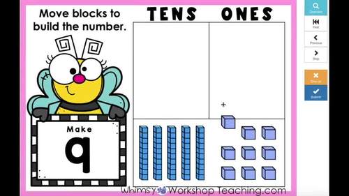Boom Cards Math Place Value to 99 Base Ten Blocks 2 Distance Learning