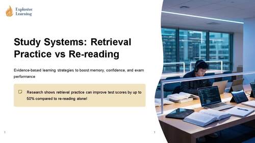 Study Systems Retrieval Practice vs Re : Classroom Resource : Activity Pack