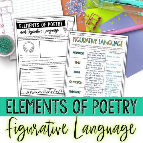Figurative Language in Poetry Mini-Lesson - Including a Song Lyric ...