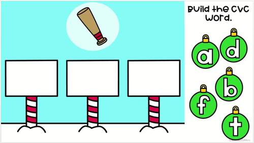 HOLIDAY/WINTER Themed CVC Word Work-ONLINE Distance Learning Google ...