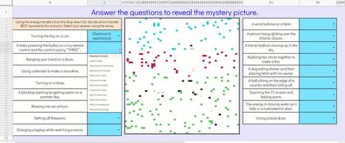 Digital Science Pixel Art Mystery Picture Energy Transformations Google