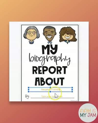 Biography Research Packet Character Display Project Digital Included