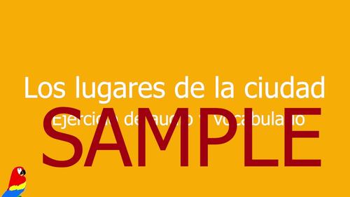 Places of the city in Spanish Lugares de la ciudad video and worksheet ...