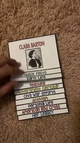 Clara Barton Informational Text by Lanyards and Lessons | TpT
