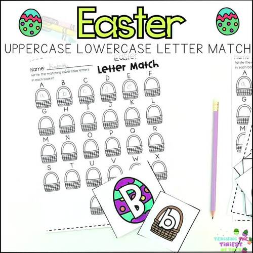 Easter Kindergarten Activities Literacy Reading Centers |Letter Match
