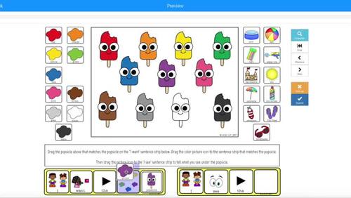SUMMER POPSICLE DIGITAL BOOM CARDS (AAC, SPEECH THERAPY) by SLP Britt
