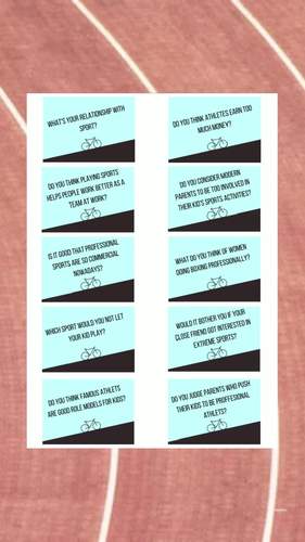 Sport. Speaking Cards by EslMaterialsKr | Teachers Pay Teachers