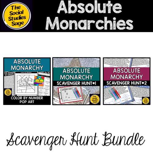 Absolute Monarchies of Europe Scavenger Hunt Reading Comprehension ...