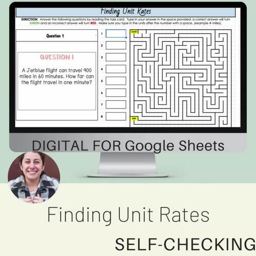 Finding Unit Rates (Real-Life Word Problems): Task Card Maze | TPT