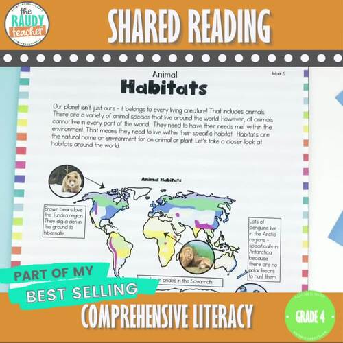 Shared Reading Passage & Lessons - Ontario Gr 4 Science - Animal Habitats