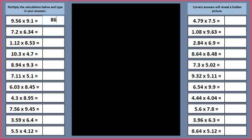Digital Pixel Art NO PREP - Decimal Multiplication Digital Pixel Art