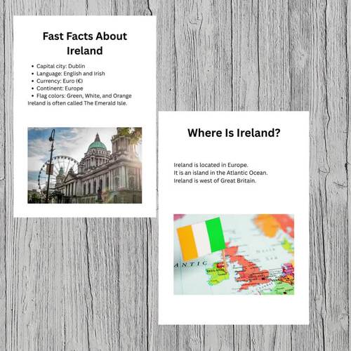 Ireland Mini Book | Country Study | Geography & Culture | Printable for K–3