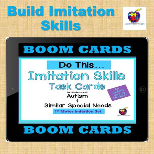 Imitation Skills BOOM Cards - (Autism) Motor Imitation (Distance Learning)