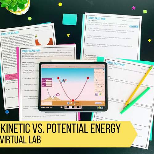 Kinetic vs. Potential Energy Virtual Lab by Laney Lee | TPT