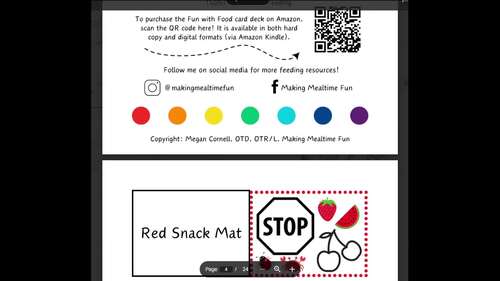 Colors Snack Mats, Printable Placemats for Picky Eaters with Food Play ...