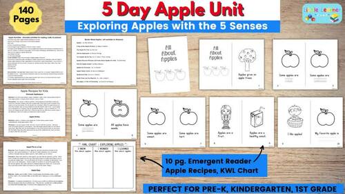 5-Day Apple Unit, Exploring Apples With the 5 Senses, Fall & Apples