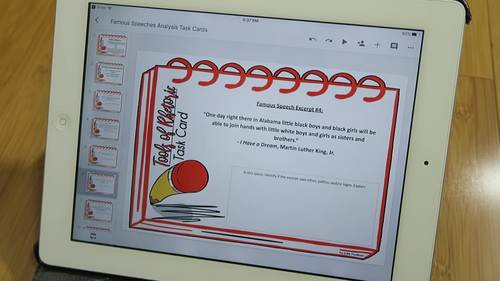 Persuasive Appeals in Famous Speeches Digital Task Cards (Ethos Pathos ...