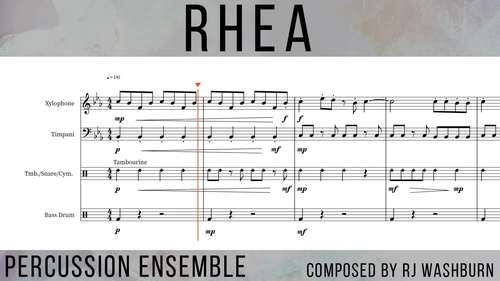 Rhea - Percussion Ensemble # by Rivian Media | Teachers Pay Teachers