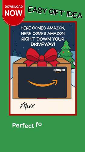 Amazon Gift Card Holder | Printable Christmas Card | Easy Holiday Gift Idea