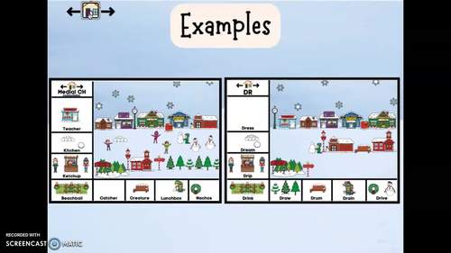 Build a Christmas Village BOOM Cards™ K, G, T, D, H Sounds - Speech Therapy