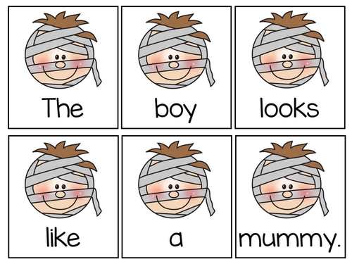 Halloween Scrambled Sentences Activity by Little Bird Resources | TpT