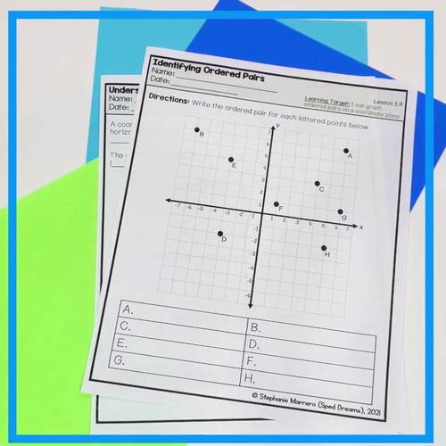 Coordinate Plane Graphing Ordered Pairs Guided Notes with Practice Exit ...