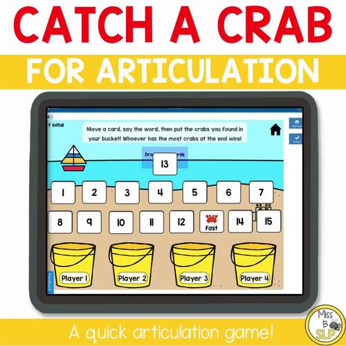 Speedy Speech Quick Articulation Game - Summer - Digital Boom Cards