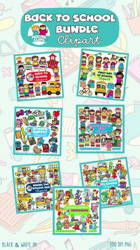 Back to School Bundle Clip Art by Mister Clips | TPT