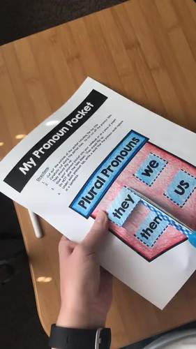 Pronoun Pocket Craftivity by Elise Loves to Teach | TPT