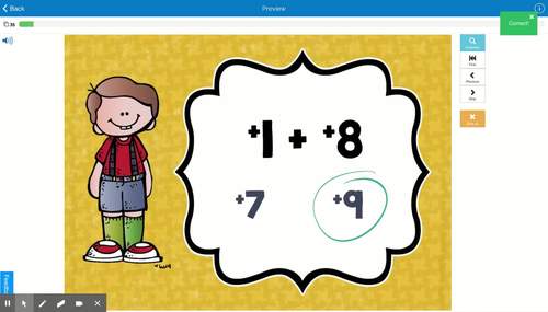 Adding and Subtracting Integers Boom Cards - Self Correcting Digital ...