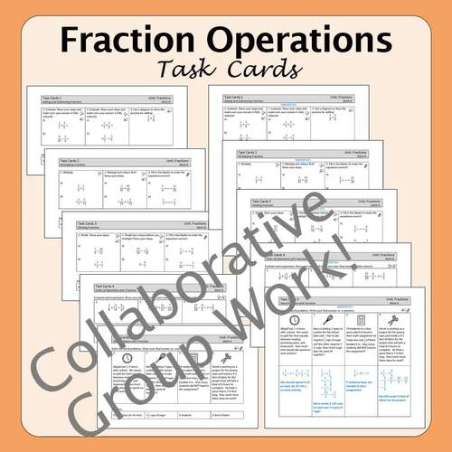 Fraction Operations Task Cards & Checkpoints | Differentiated and Engaging!