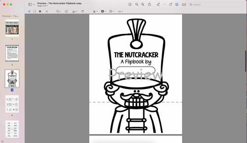 The Nutcracker by Tchaikovsky Printable Flipbook | Christmas Music Activity