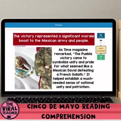 Cinco de Mayo Reading Passages and Comprehension Questions using Boom ...