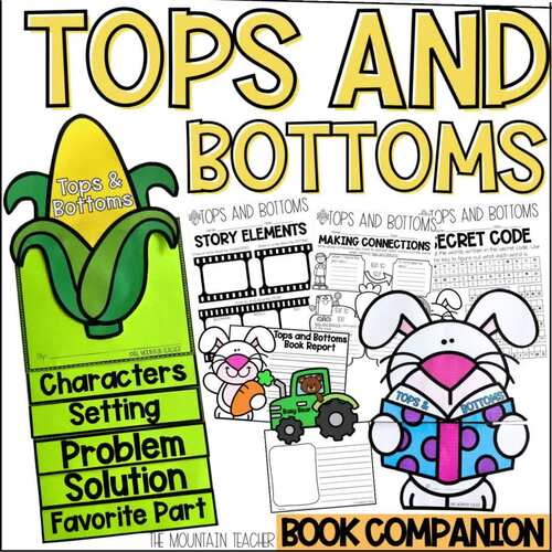 Tops and Bottoms Read Aloud Activities with Garden Crafts for Spring Theme