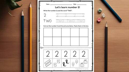 Let’s Learn Numbers 1–10! | Trace, Cut & Paste Numbers and Pictures ...