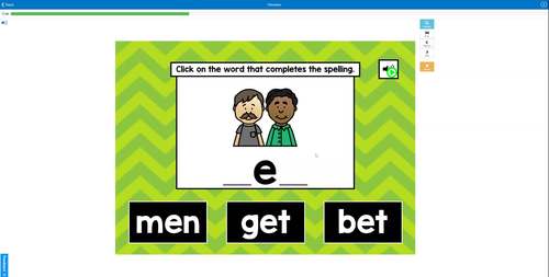 Short E CVC Words Phonics Boom Cards Interactive Digital Task Cards