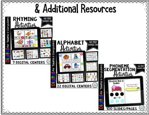 Digital Literacy Centers Reading Comprehension Phonics Rhyming Google ...