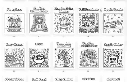 Fall Coloring Pages, 90+ Pages to Color | TPT