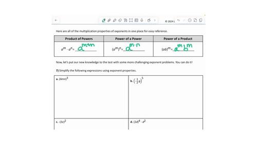Properties of Exponents and Radicals Guided Notes, Worksheets, and ...