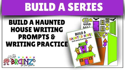 Build-a-Haunted House Craft | Halloween Writing Prompts & Coloring Activity